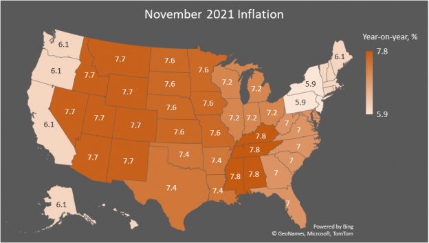 Regional Inflation Rates | Econbrowser